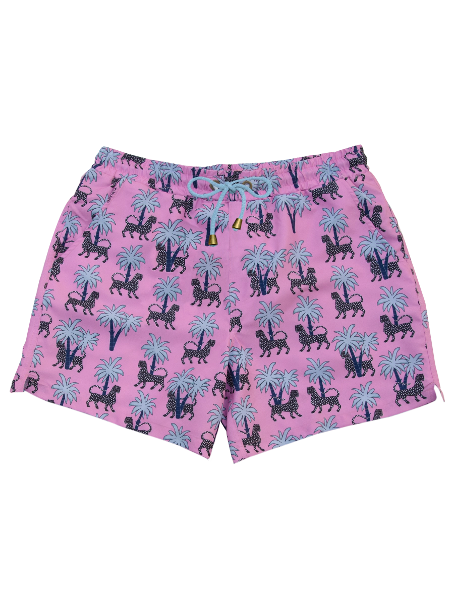 Ortigia Gattopardo Pink Swim Shorts A Piece Lux