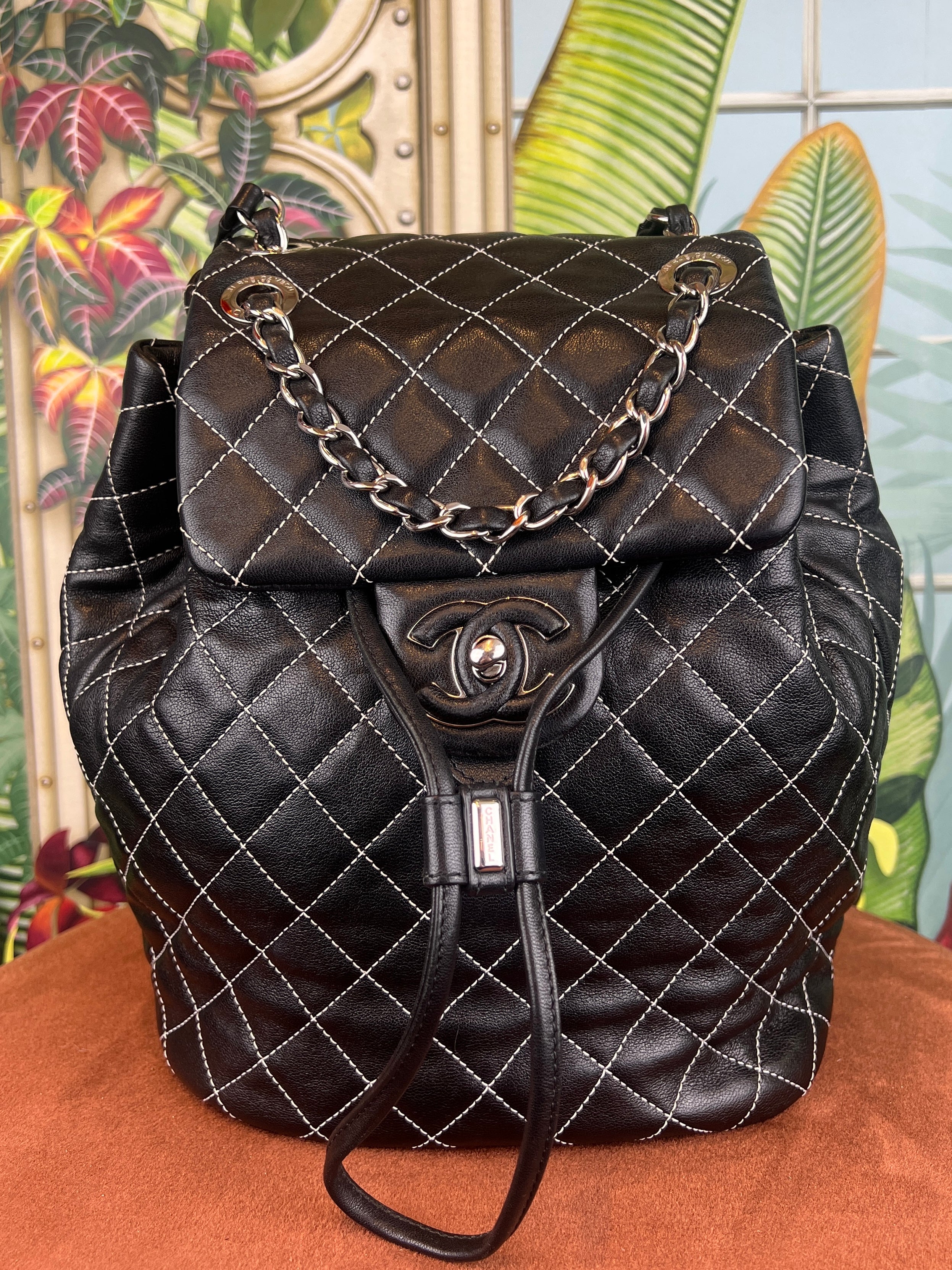 Chanel backpack black/silver – A Piece Lux
